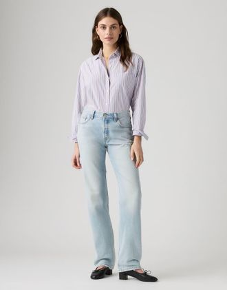 Levi's 501 90s - Leichte Straight Jeans in Hellblau