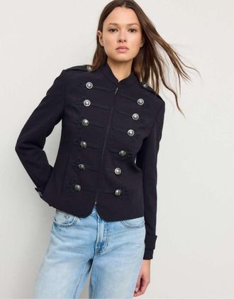 Stradivarius Blazer &agrave; boutons grav&eacute;s - Noir