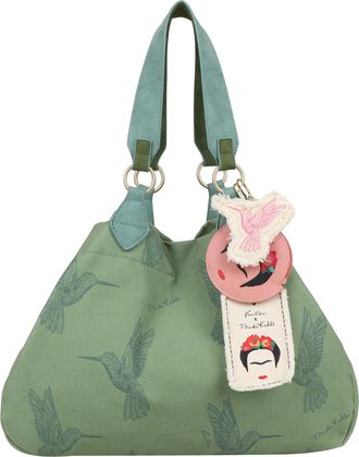 Fritzi Aus Preu&szlig;en Fritzi x Frida Kahlo Izzy Limited Kolibri Canvas Shopper Green gr&uuml;n