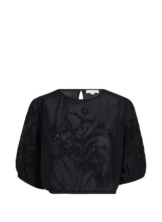 Louise Misha Baumwoll Meline Bluse - Schwarz