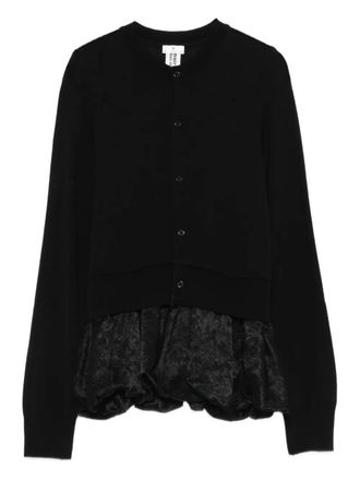 Comme Des Gar&ccedil;ons Cardigan mit Raffungen - Schwarz