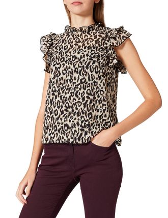 Only ONLSTAR S/L Frill TOP WVN