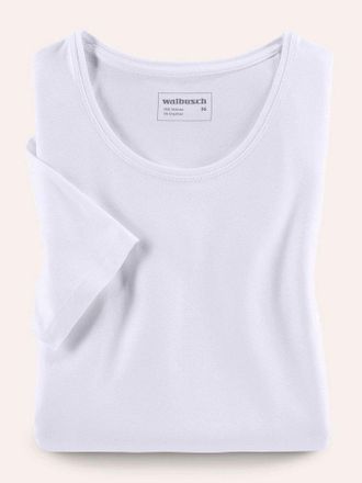 Walbusch T-Shirt Damen Viskose Shirt Rundhals Kurzarm leicht tailliert pflegeleicht Zart gl&auml;nzende Jersey-Qualit&auml;t, elastischer Sitz