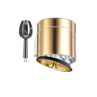 Generic 2/3/4L doppelwandiger isolierter Eisk&uuml;bel mit Deckel und Schaufelbeh&auml;lter for Cocktail-Champagner-Barzubeh&ouml;r(3L Gold)