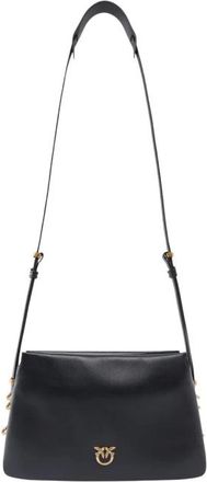 Pinko Pinko, Femme, Sacs, Noir, Taille: ONE Size Sac bandouli&egrave;re en cuir avec fermeture &eacute;clair