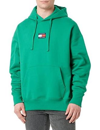Tommy Jeans TJM Tommy Badge Hoodie DM0DM10904 Sweat à Capuche, Vert (Green Malachite), L Homme
