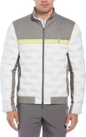 Original Penguin Performance-Jacke f&uuml;r Herren, Stehkragen, Regul&auml;r (Grauheide)