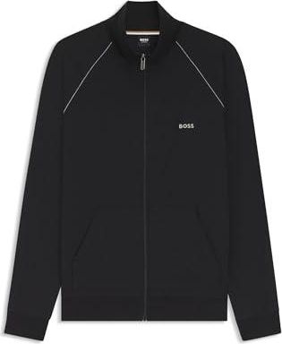 BOSS Hommes Mix&Match Jacket Z Veste zipp&eacute;e en coton stretch avec logo brod&eacute;