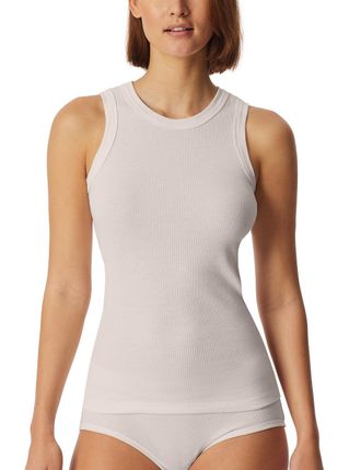 Schiesser Revival Damen Tr&auml;gertop - Paula Unterhemd, Off-White_182529, 36 EU