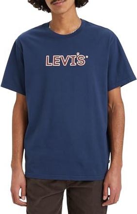 Levi's Homme Ss Relaxed Fit Tee, Padded Hl Logo Dress Blues, XL