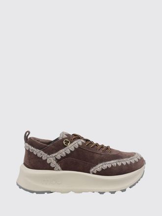 Mou Baskets Speed Eskimo en daim avec coutures contrastantes et semelle plateforme