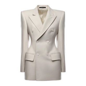 Balenciaga Chal Cashmere Blazer - - Jackets - Damen - Wei&szlig; - XS