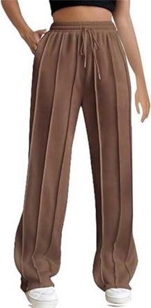 Generic Pantalon de Jogging pour Femme, Pantalon de Sport &agrave; Jambes Larges, Pantalons dentra&icirc;nement Taille Haute, Long et Ample, avec Ceinture &eacute;lastique 2026