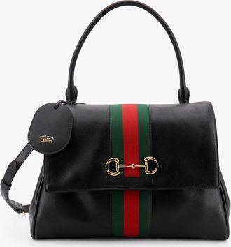 Gucci Paparazzo leather handbag with front Web detail - GUCCI - gender_Woman