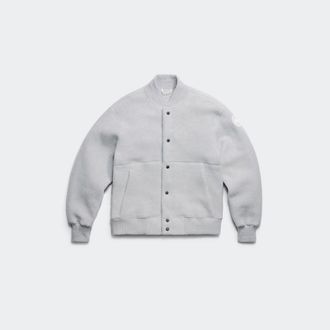 Canada Goose Hudson Bomberjacke aus Fleece - White Label (M&auml;nnlich, Silverbirch Heather, XL)