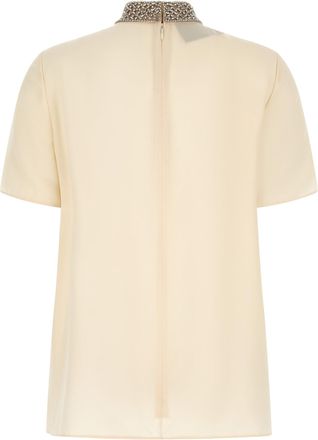Valentino Garavani Womens White Silk Tank Tops