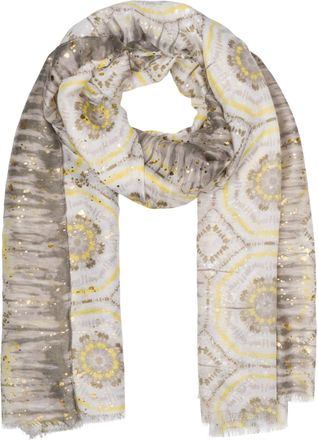 styleBREAKER Schal Schal mit Batik Muster Metallic