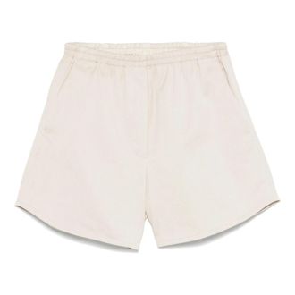 Forte_Forte Mercerized Cotton Twill Shorts - - Shorts - Damen - Beige - M