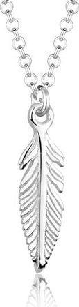Elli Collier Femme Pendentif de Plume Boho en Argent Sterling 925