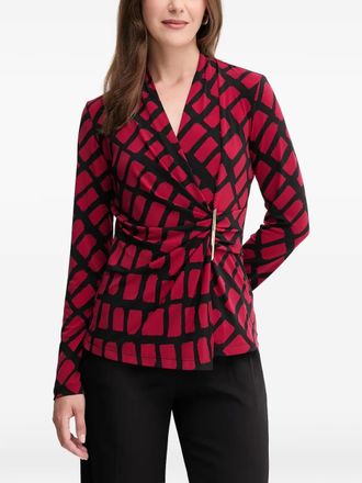 Joseph Ribkoff blouse &agrave; motif g&eacute;om&eacute;trique - Rouge