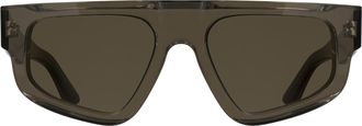 Calvin Klein Unisex Adult Sunglasses CK25539S - Transparent Brown with Solid Brown Lens