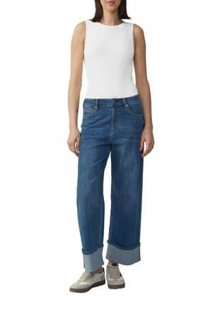 s.Oliver Geripptes Feinstrick-Top im Slim Fit