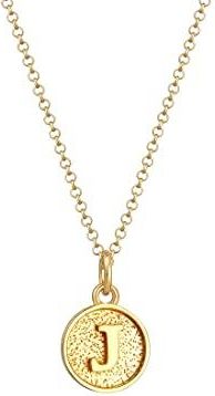 Elli Collier Femme Lettre J Initiales des Plaquettes de Base en Argent Sterling 925