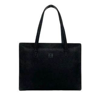 Loewe Pre-owned Anagram Wildleder Handtasche - - Pre-owned - Damen - Schwarzk - ONE SIZE