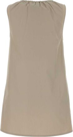 Miu Miu Womens Dress Beige Cotton Polyester
