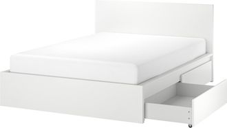 IKEA MALM Bettgestell hoch mit 2 Schubkästen