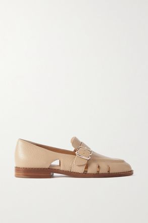 Gabriela Hearst Symon Loafers Aus Strukturiertem Leder Mit Cut-outs - Braun