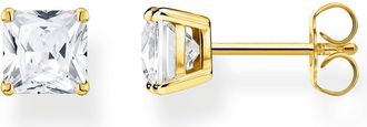 Thomas Sabo Thomas Sabo Damen Ohrstecker in der Farbe Farbe Gold aus 925 Sterlingsilber mit 750 Gelbgold Veredelung mit Zirkonia, Gr&ouml;&szlig;e: 6x6mm, H2174-414-14