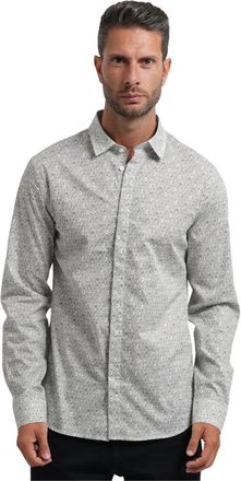 A|X Armani Exchange Chemise Coupe Ajust&eacute;e - Homme - Chemises - Gris - Taille: XL