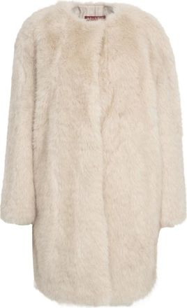 Max Mara Femme, Vestes, Beige, Taille: 38 FR Beige Faux Fur Coat Aw25