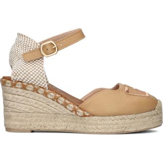 Hispanitas Femme, Chaussures, Brun, Taille: 38 EU Espadrilles en cuir marron avec boucle