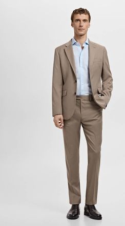 Mango Chemise costume slim-fit popeline coton bleu ciel - Homme - XXL - MANGO MAN