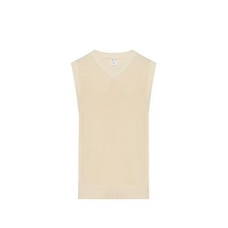 Au Printemps Paris Ärmelloser Pullover - Beige