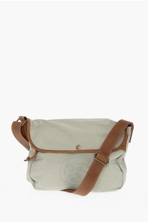 Woolrich Checked Ripstop Shoulder Bag FLY FISHING with Front Print an size One