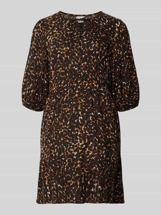 Ichi Minikleid aus Viskose im Allover-Look Modell MARRAKECH
