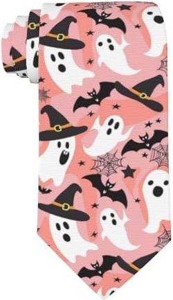 Generic Chauves-Souris Fantômes Mignonnes Cravate Décontractée Cravate Homme Classique Cravatte Pour Célébrations Mariage Événements