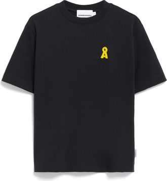 Armedangels Damen Heavyweight T-Shirt aus recyceltem Baumwoll Mix Iconic Å TARJAA Loose Fit Black
