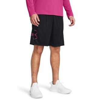 Under Armour Short Tech Graphic pour Homme, (019) Noir / / Rose Astro, Taille S