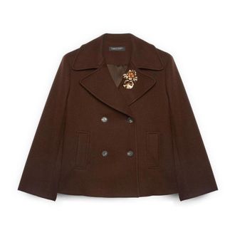 Fiorella Rubino Damen, M&auml;ntel, Braun, 6XLGr&ouml;&szlig;e