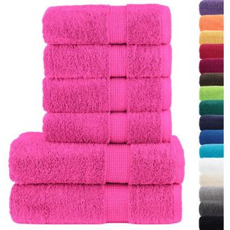 vidaXL 6 tlg. Premium-Handtuch-Set solund Rosa 600 g/m&sup2; Vidaxl