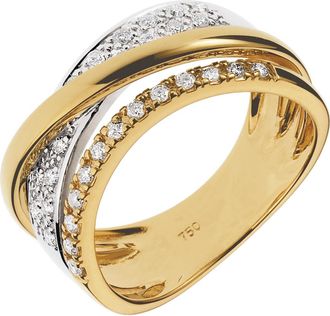 Edenly Ring Royal Saturn Variation - Gelbgold, Weißgold