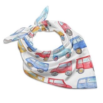 Generic Écharpe carrée en soie mignonne et colorée pour voiture, écharpe légère pour camion, écharpe pour cheveux, foulard respirant, cadeau pour femme et hom