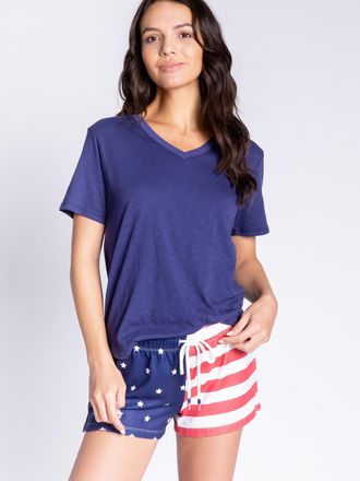 PJ Salvage Pyjamahose Rad White & Blue