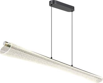 Globo Lighting Pendelleuchte H&auml;ngeleuchte Deckenlampe anthrazit matt Acryl Luftblasen LED L 121 cm