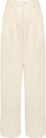 Laneus Homme, Pantalons, Beige, Taille: XS Wide Pantalons