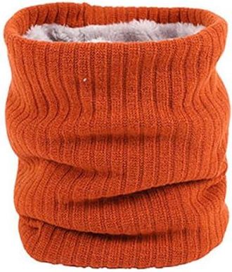 Generic &Eacute;charpe tube pour homme et femme - Automne et hiver - Coupe-vent - Doux et chaud - En tricot - Motif &eacute;cossais - Accessoire dext&eacute;rieur, Orange, taille 